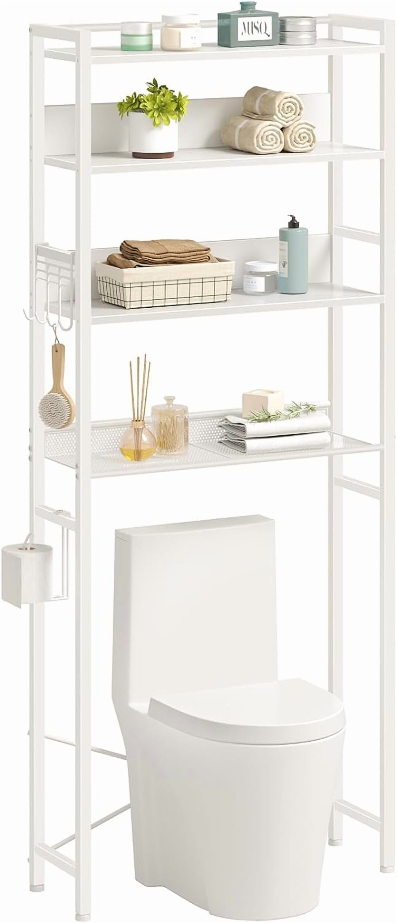 Over The Toilet Storage 4-Tier, Freestanding Bathroom Organizer, Sturdy ...