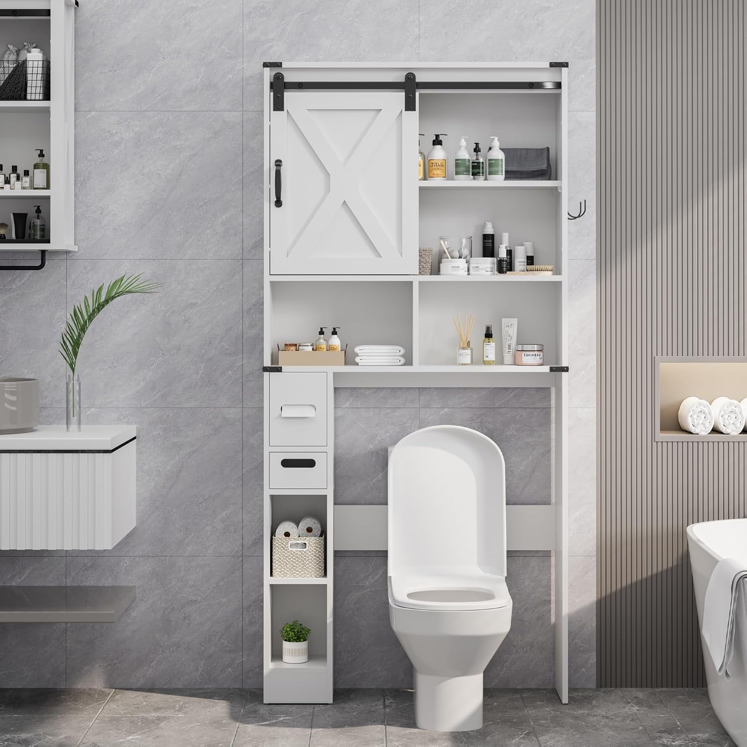 Over The Toilet Storage Cabinet Farmhouse Storage Cabinet Over Toilet ...