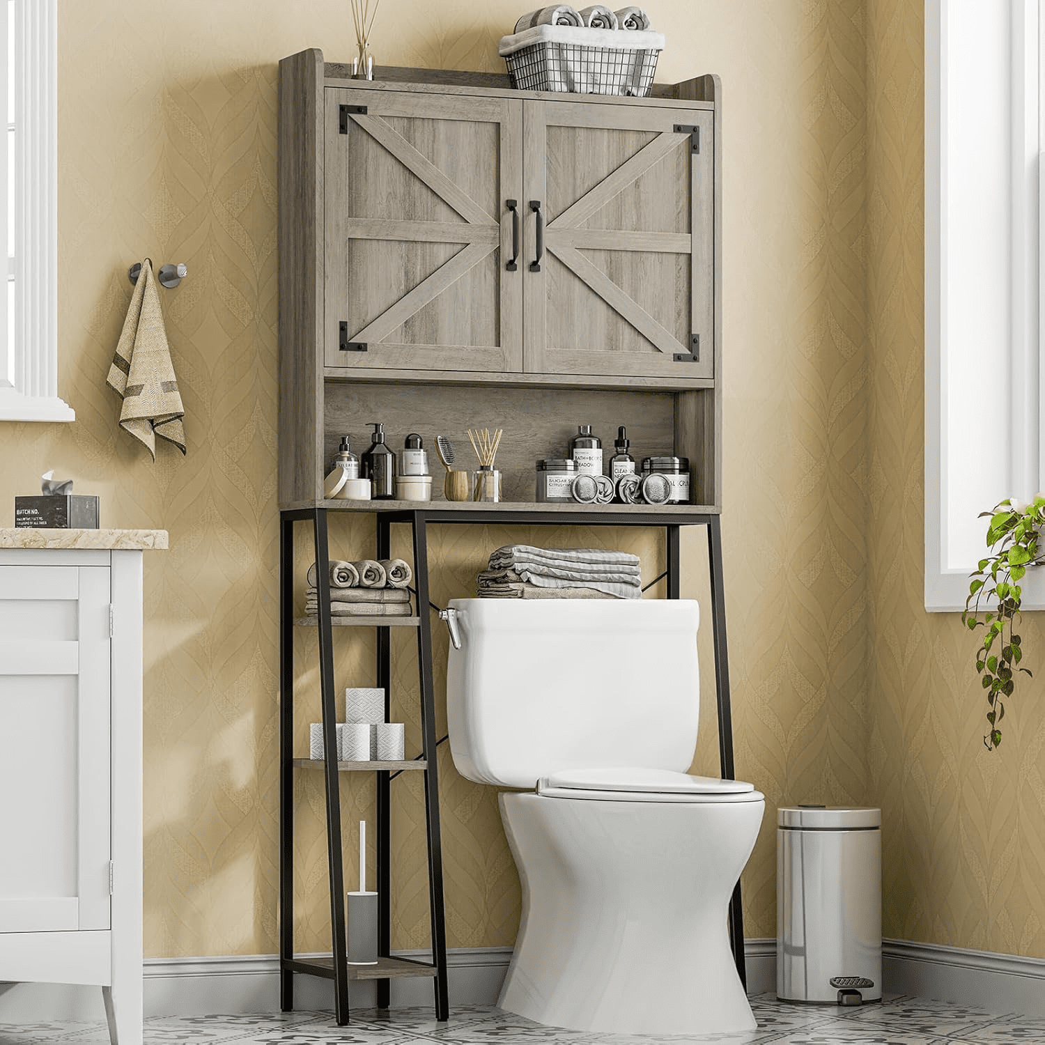 Over The Toilet Storage Cabinet Farmhouse Storage Cabinet Over Toilet ...