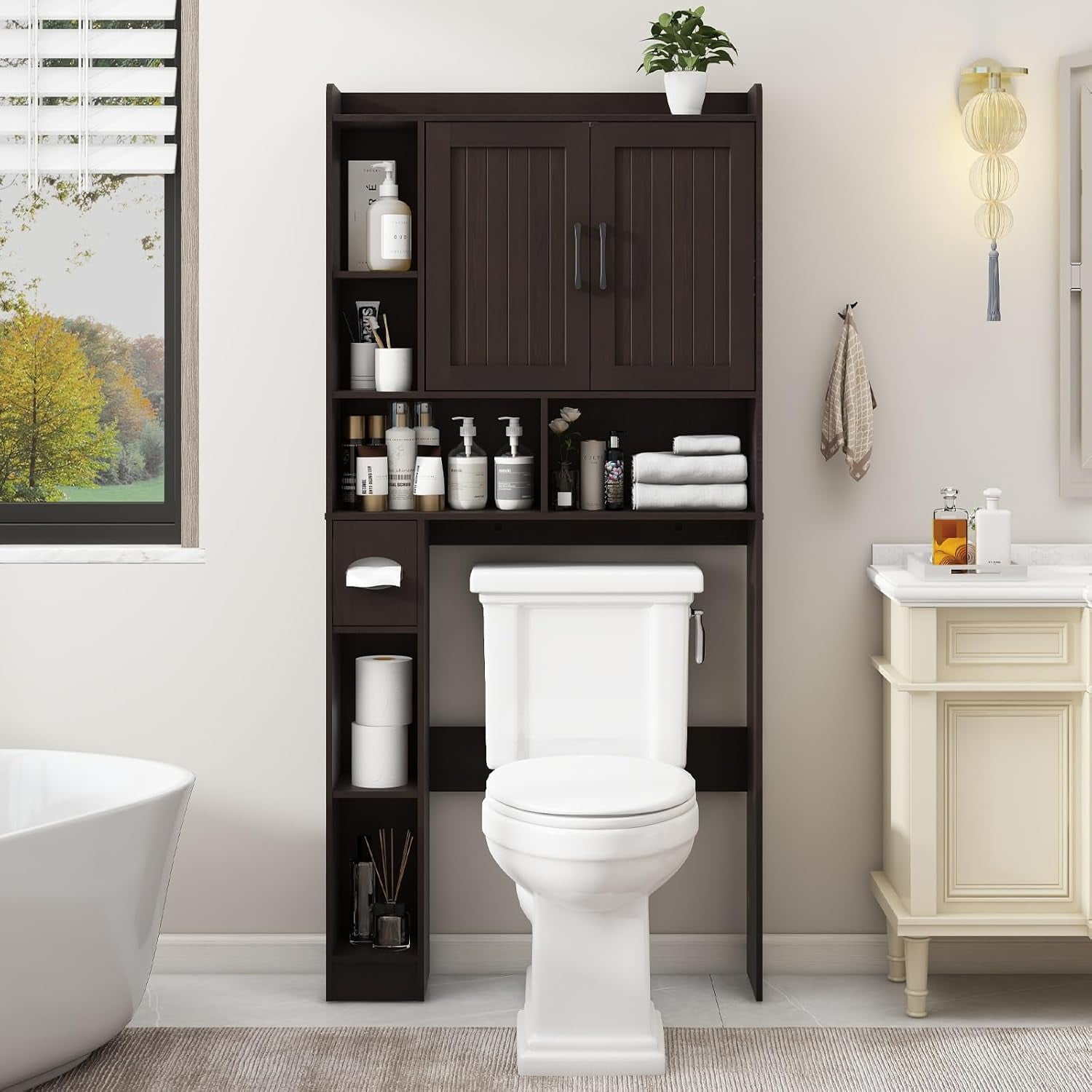Over The Toilet Storage Cabinet, Farmhouse Storage Cabinet Over Toilet ...