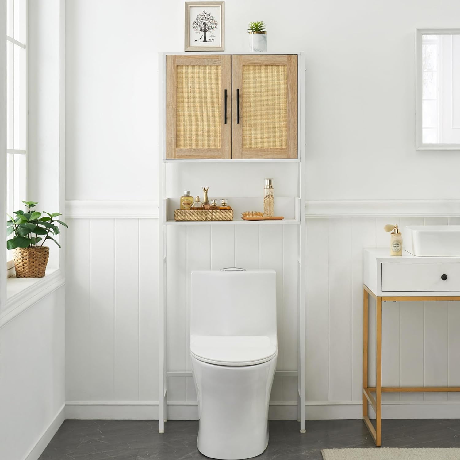 Over The Toilet Storage Cabinet - Stylish Bathroom Organizer with ...