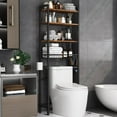 Toilet Shelf Unit 3-Tier Over The Toilet Storage Shelf - No Drill Metal ...