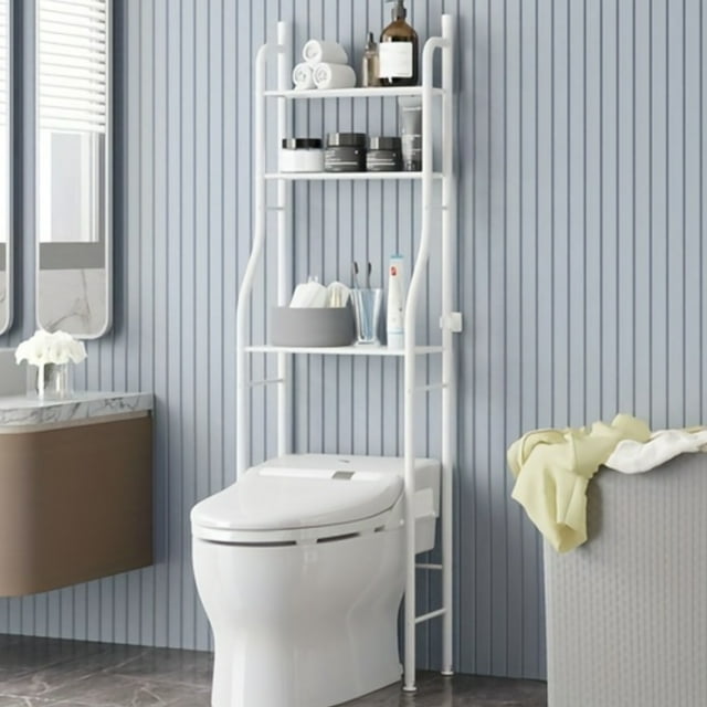 Sturdy Over The Toilet Storage Rack, Self-Standing Multifunctional ...
