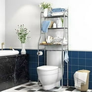 Costway 3-Tier Over-The-Toilet Bathroom Shelf Metal Frame Space Saver ...