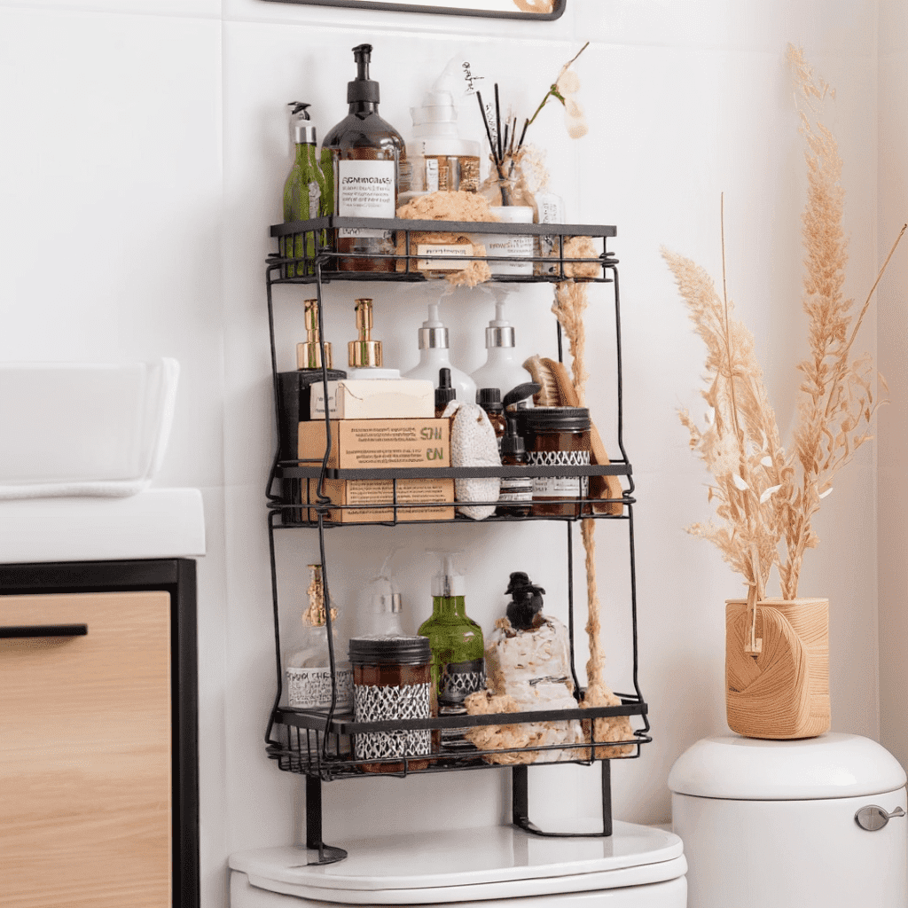 3-Tier Over The Toilet Rack, No-Drill Installation,Perfect for Bathroom ...