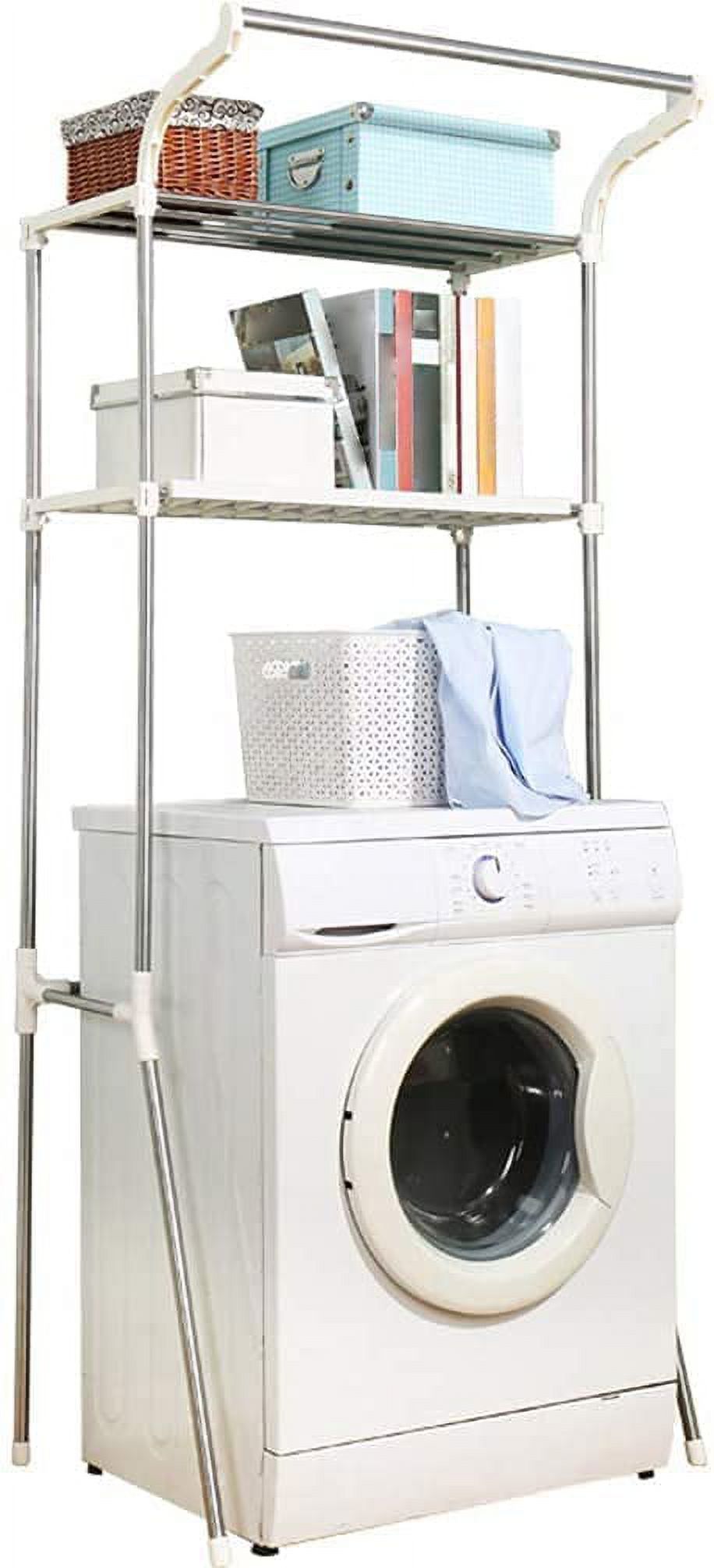 Over The Toilet Storage Shelf Units Bathroom Organizer Above Washer ...