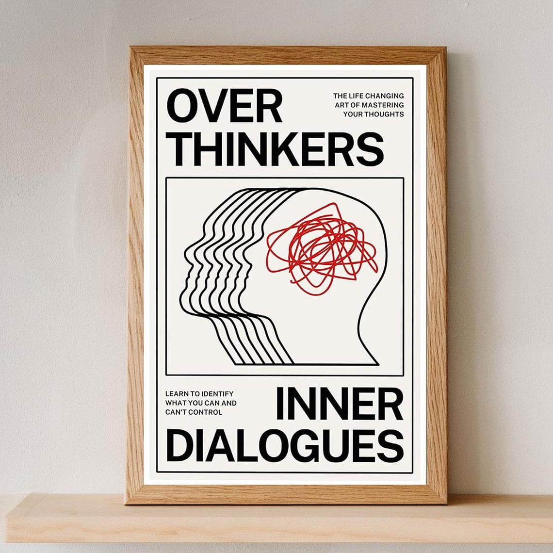 Over Thinkers Inner Dialogues, Mental Health Awareness Art Print ...