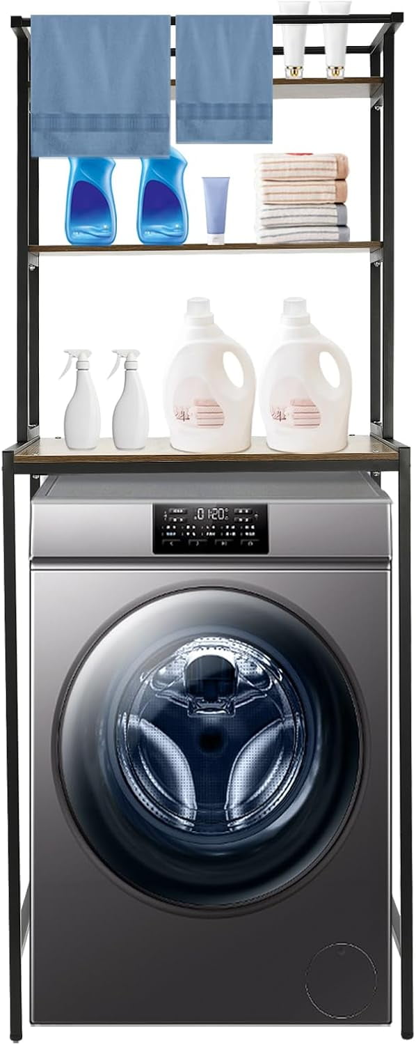 Over Washer and Dryer Shelves 3 Tiers, Clothes Drying Rack Laundry Room ...