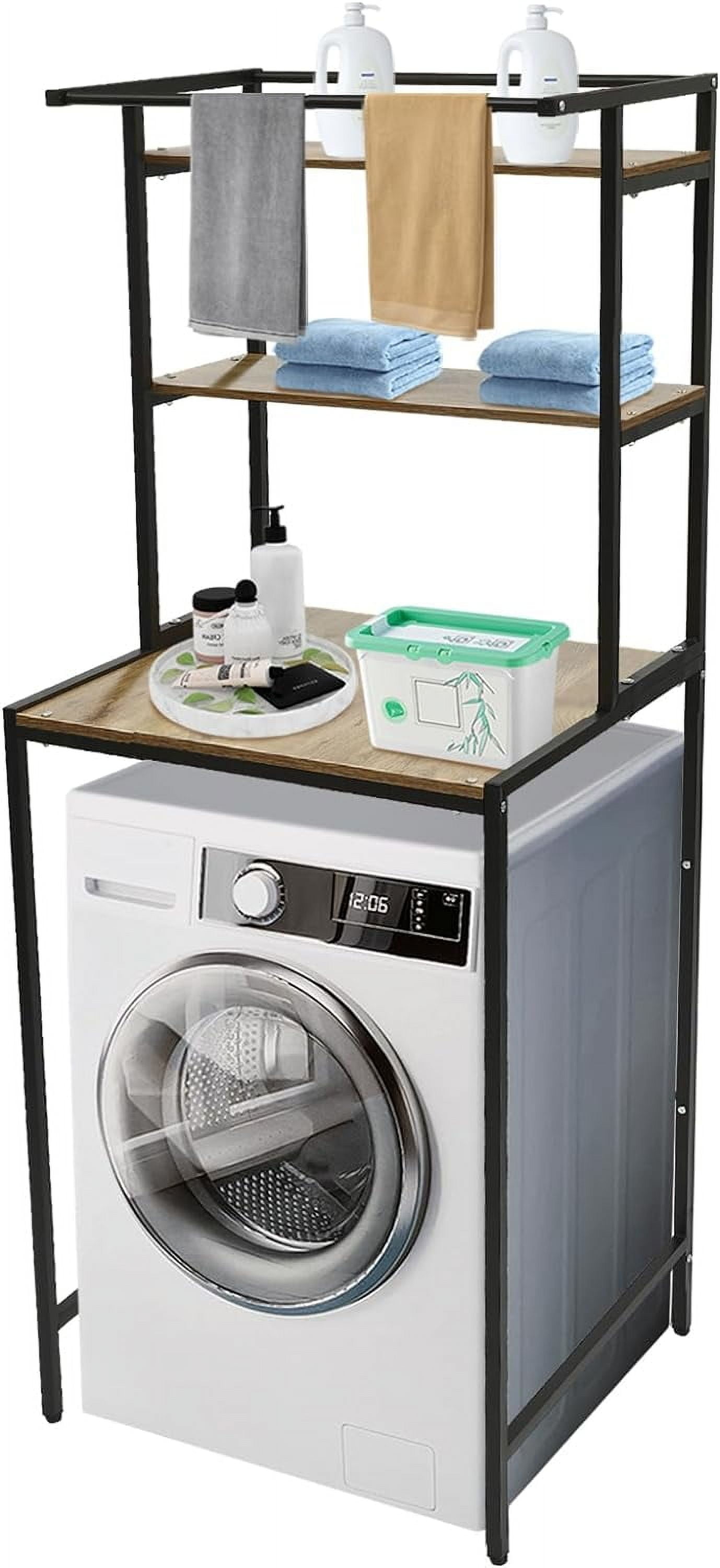 Over Washer Dryer Standing Rack Stand with Adjustable Rubber Feet ...