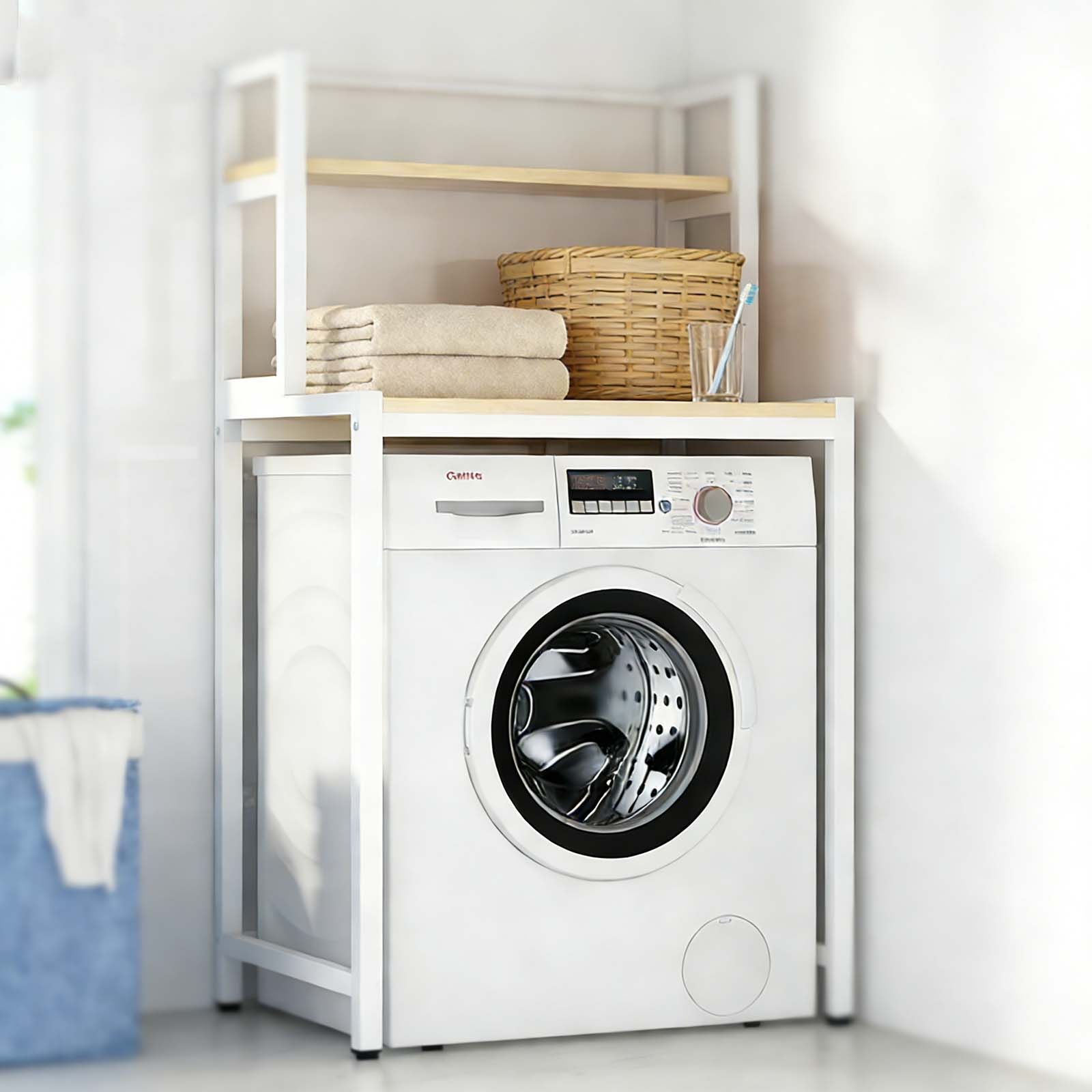 Over Washing Machine Storage Rack: Heavy Duty Laundry Room Organization ...