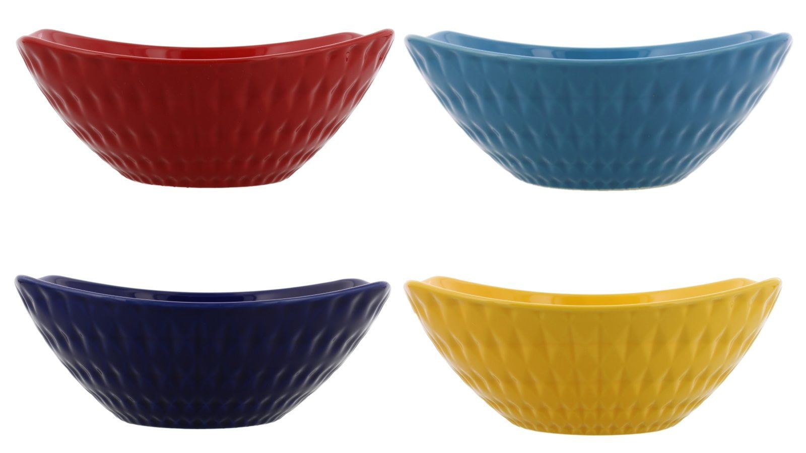 Dishwasher Safe Over & Back Stoneware Dinner Bowls Set, Manhattan - 4 ...