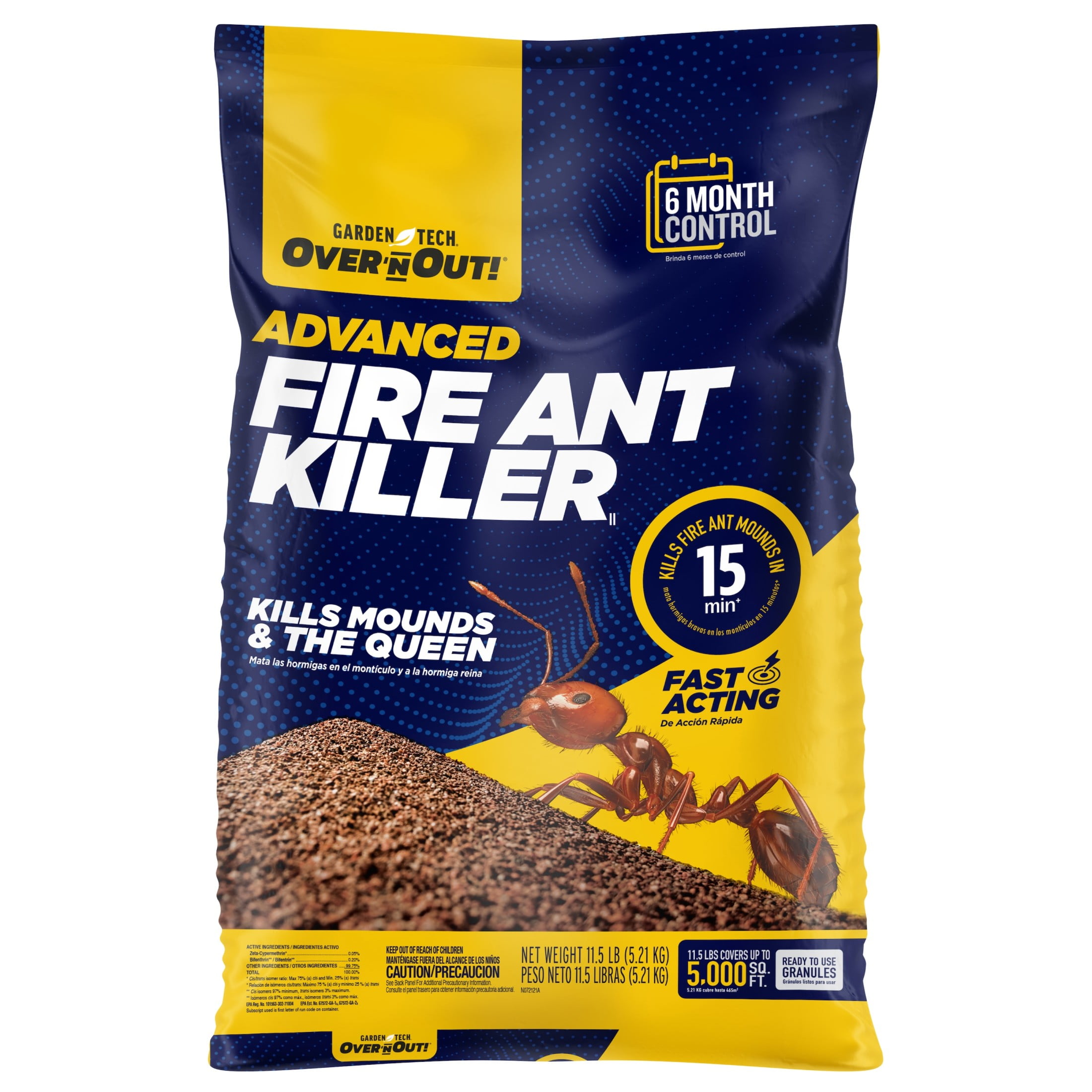 Over 'n Out Advanced Fire Ant Killer Ready to Use Granules, 11.5 Pounds ...