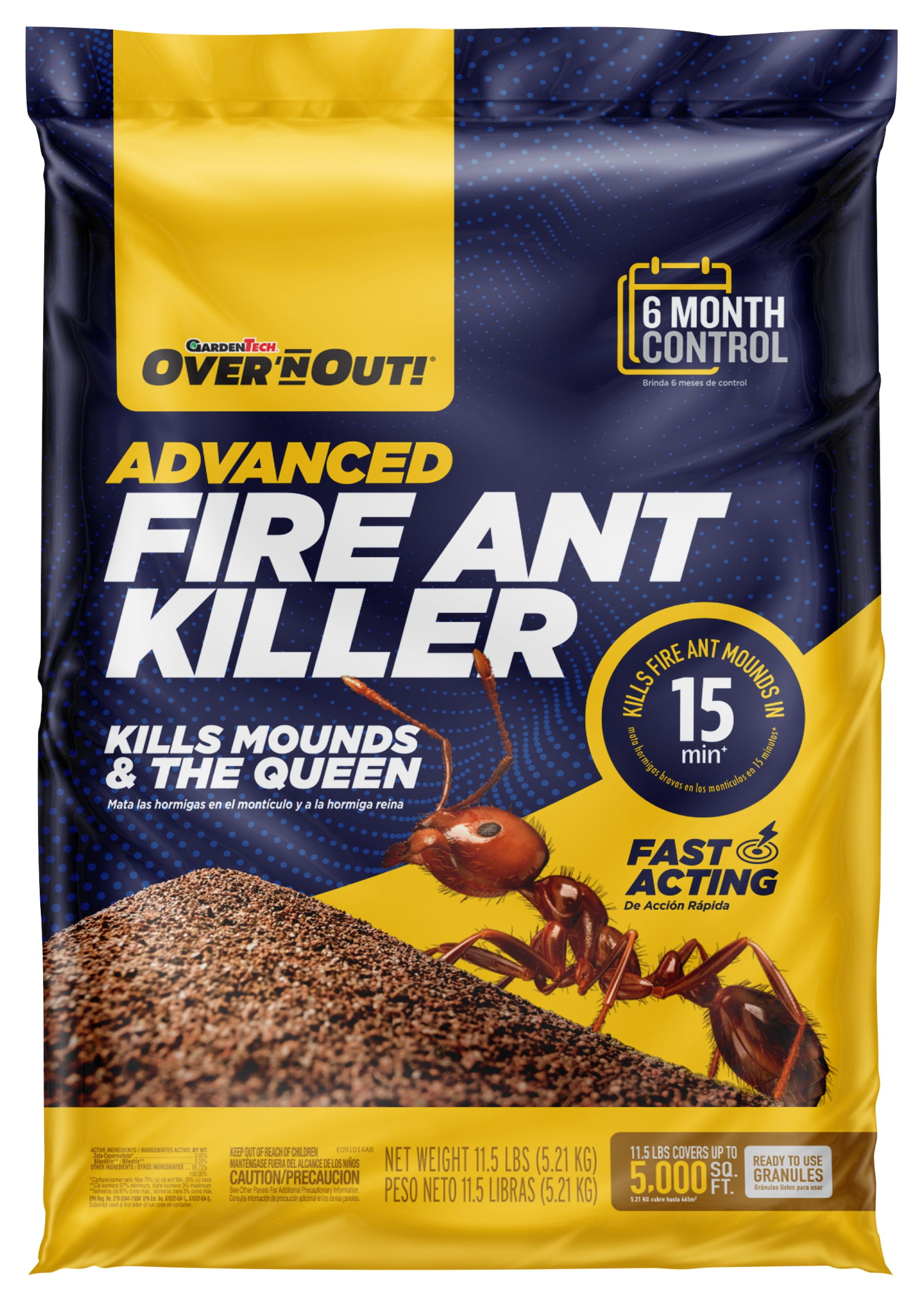 Over 'n Out! Advanced Fire Ant Killer Ready to Use Granules, 11.5 ...