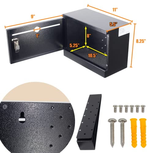 Over-the-Door Heavy Duty Steel Dropbox, Specimen Containers, Payment ...