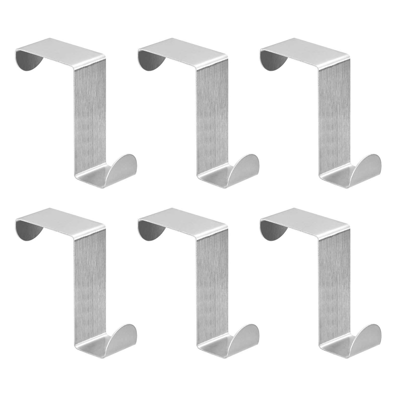 Over the Door Hooks, 6pack Stainless Steel Door Hangers Hooks, Double ...