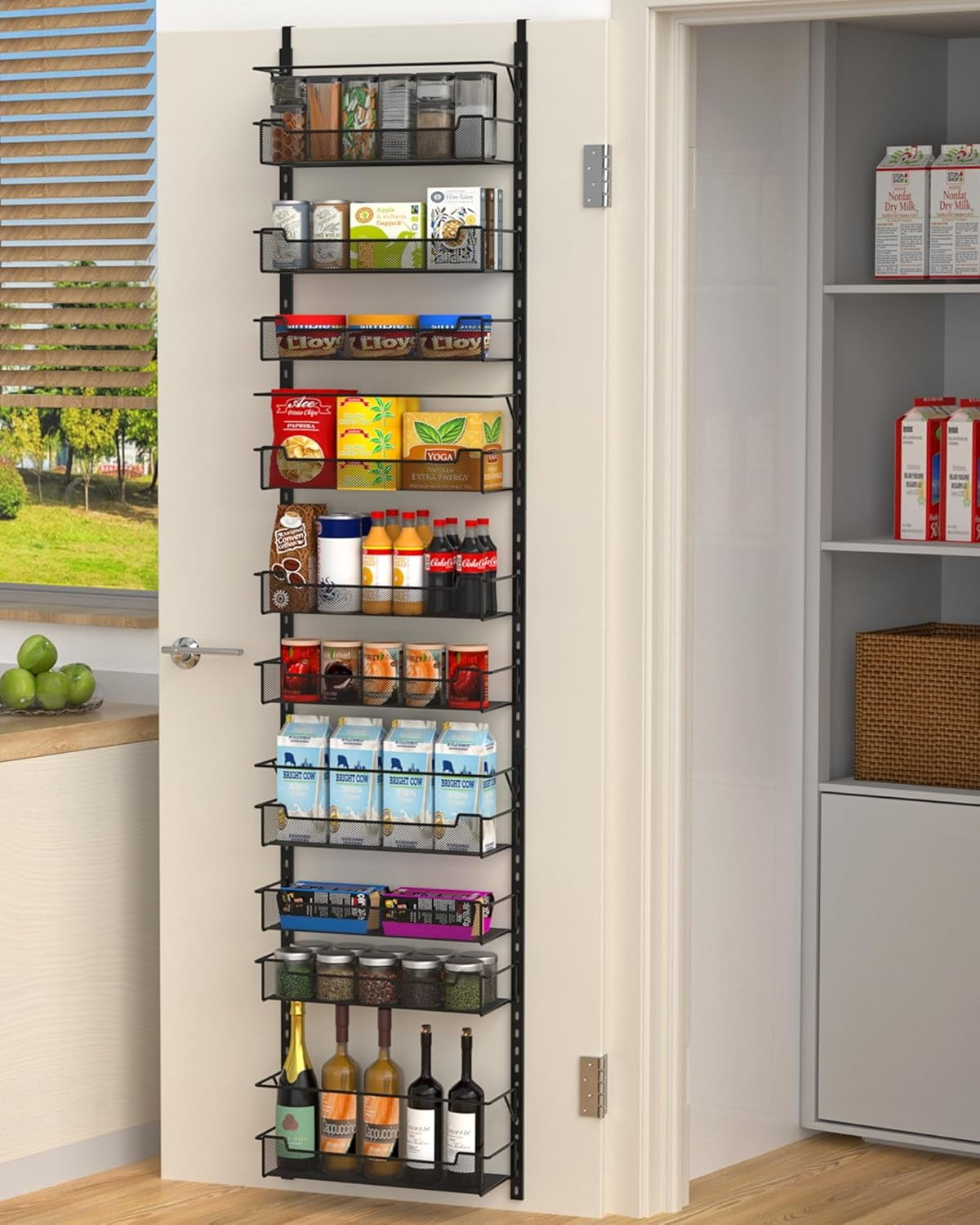 Over the Door Organizer, 10-Tier with Adjustable Bins - Kitchen Storage ...