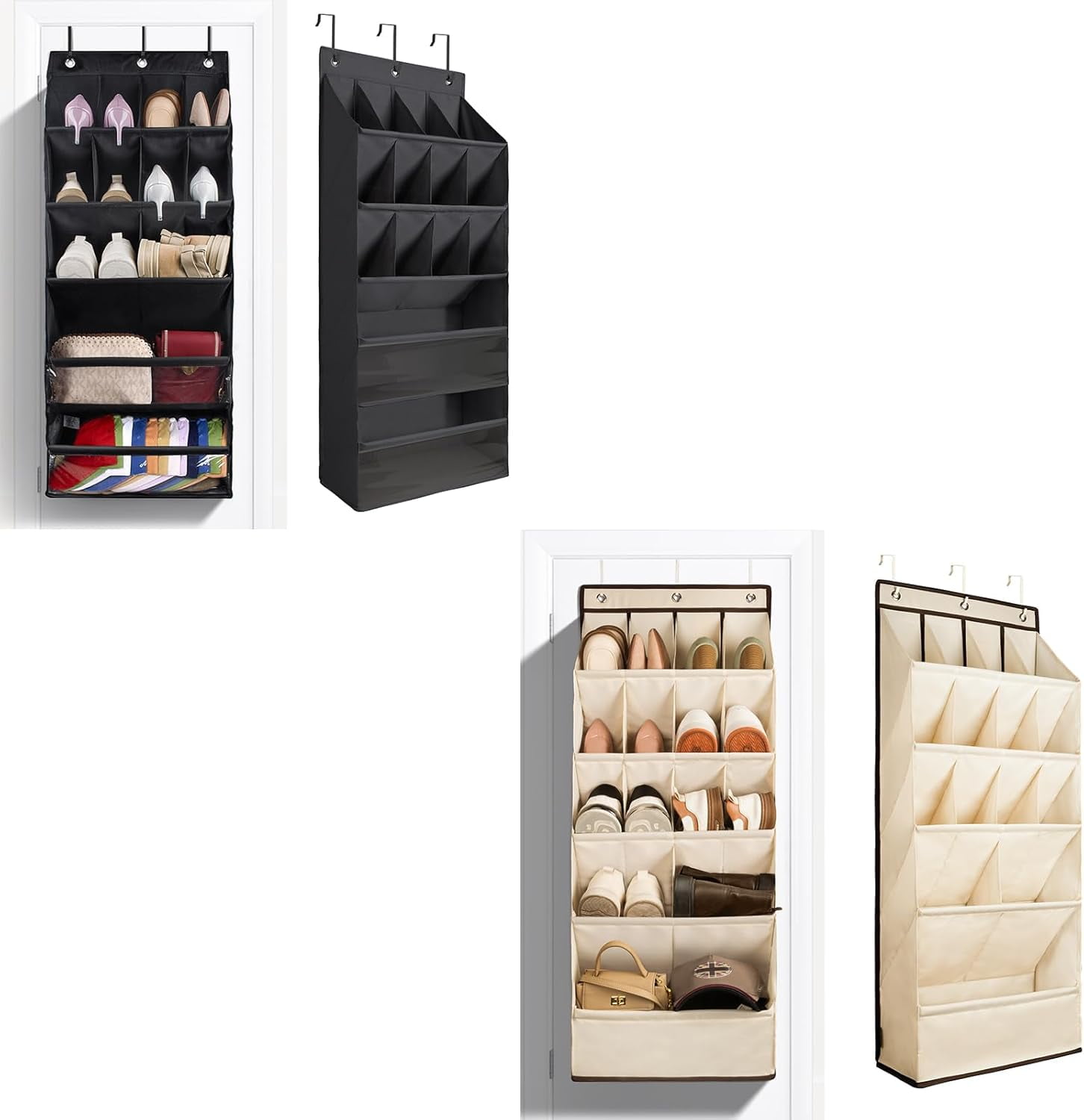 Over-the-Door Shoe Organizers, Hanging Shoe Organizer with Large Deep ...