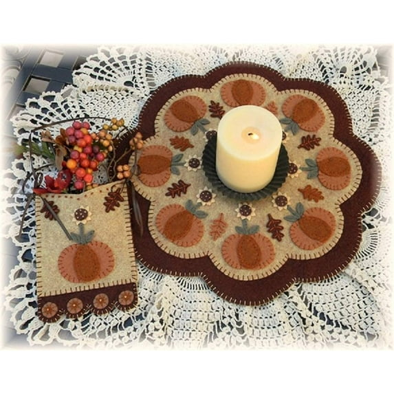 Over the River Felt Autumn Beauty Penny Rug Kit Pre Washed Wool ...