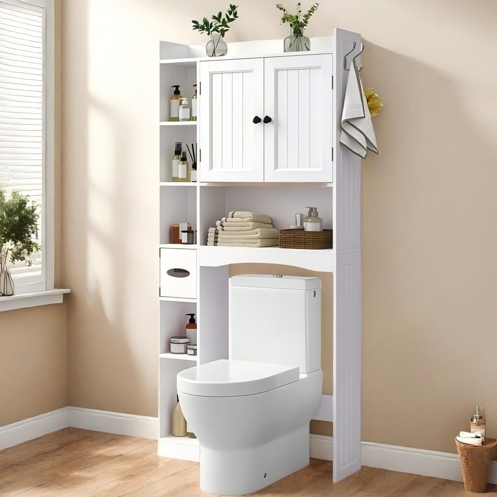 Lofka 66''H Over Toilet Bathroom Organizer with 6 Open Shelves ...