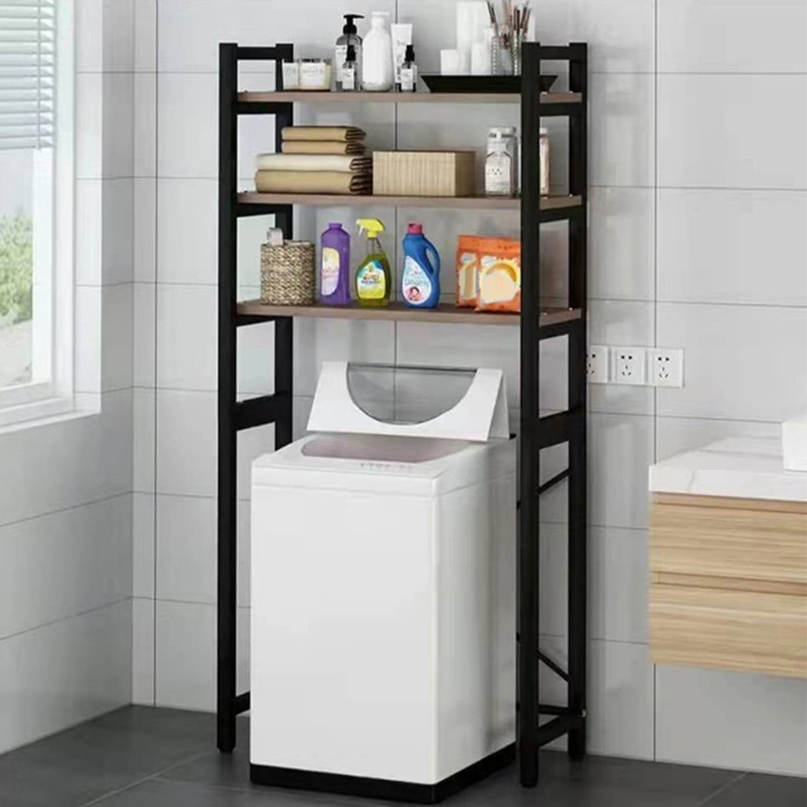 Over-the-Toilet Storage Rack, 4-Tier Freestanding Bathroom Organizer Shelf, Multi-layer Space ...