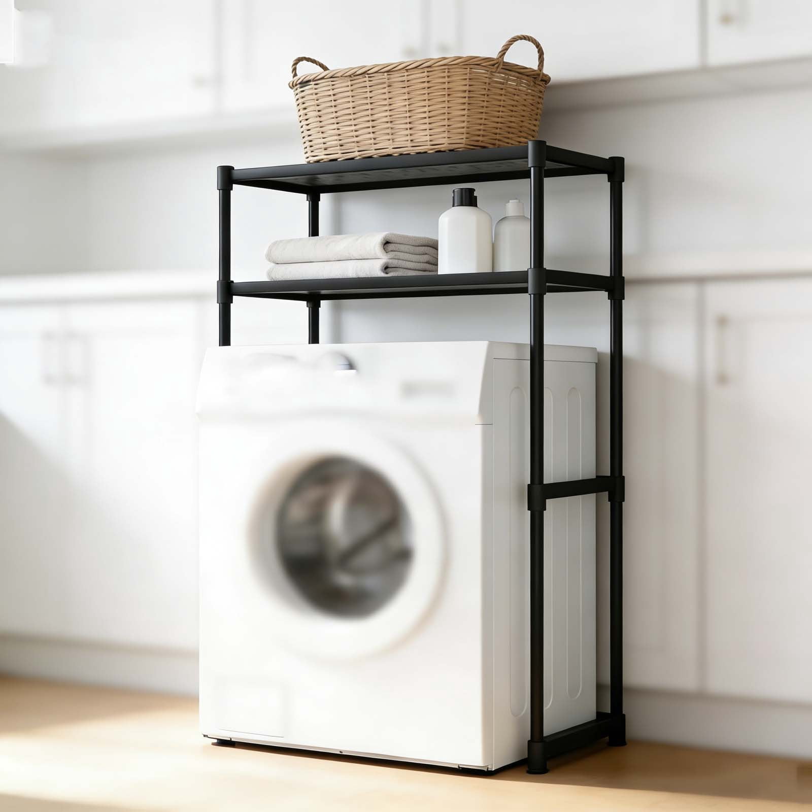Over Washer and Dryer Storage Shelves, 2-Tier Heavy Duty Washing ...