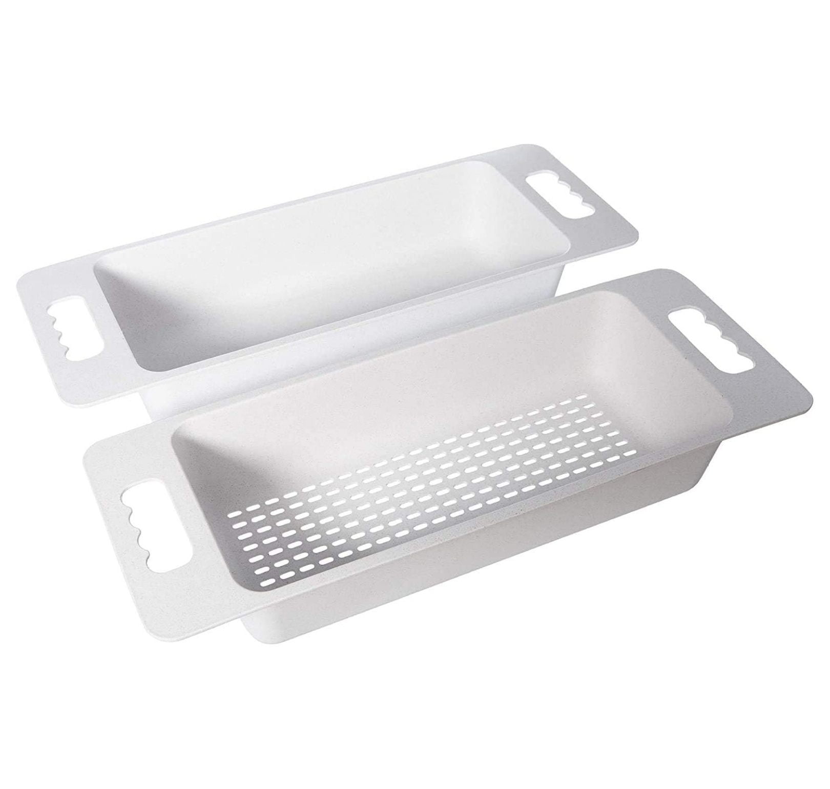 Over-the-sink Colander Strainer (Set of 2 Soak and Rinse Bins) Food ...