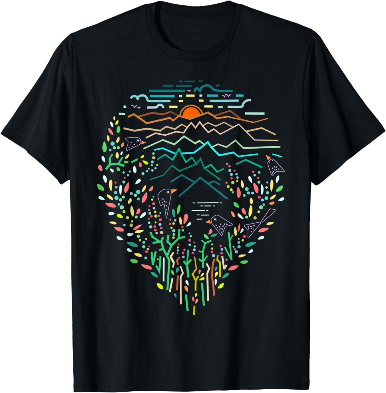 Over the trees listen birds sing Ponder upon GOD's creation T-Shirt ...