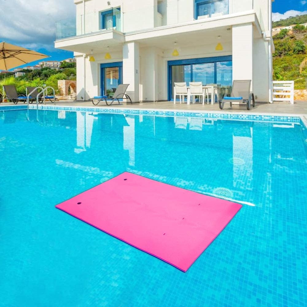 OverPatio 9ft x 6ft Floating Water Pad 3-Layer, XPE Foam Water Floating ...