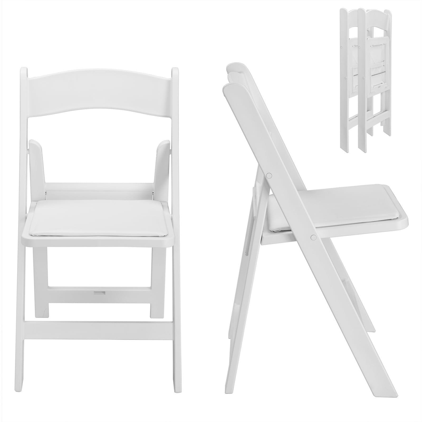 OverPatio Folding Chairs,Indoor Outdoor Event Chairs with Padded Seat ...