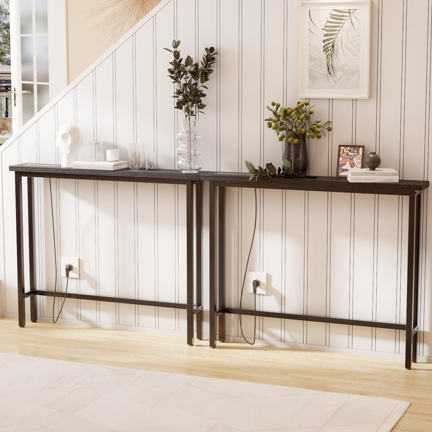 OverPatio Narrow TV Table for Living Room, 78" Narrow Entryway Table ...