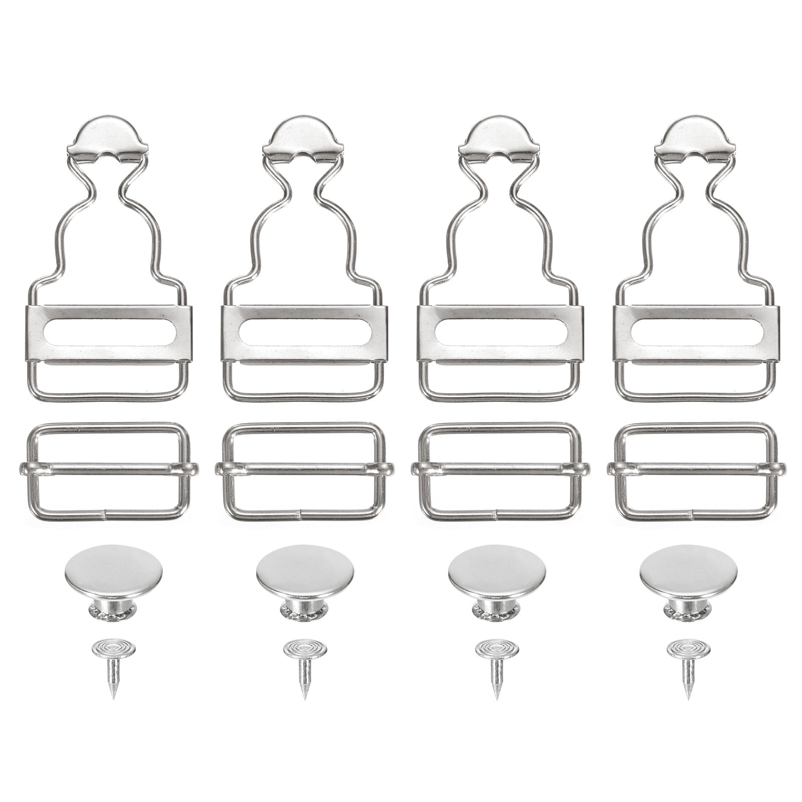 Overall Buckles 10 Sets Retro Suspender Replacement Buckles 28mm Silver ...