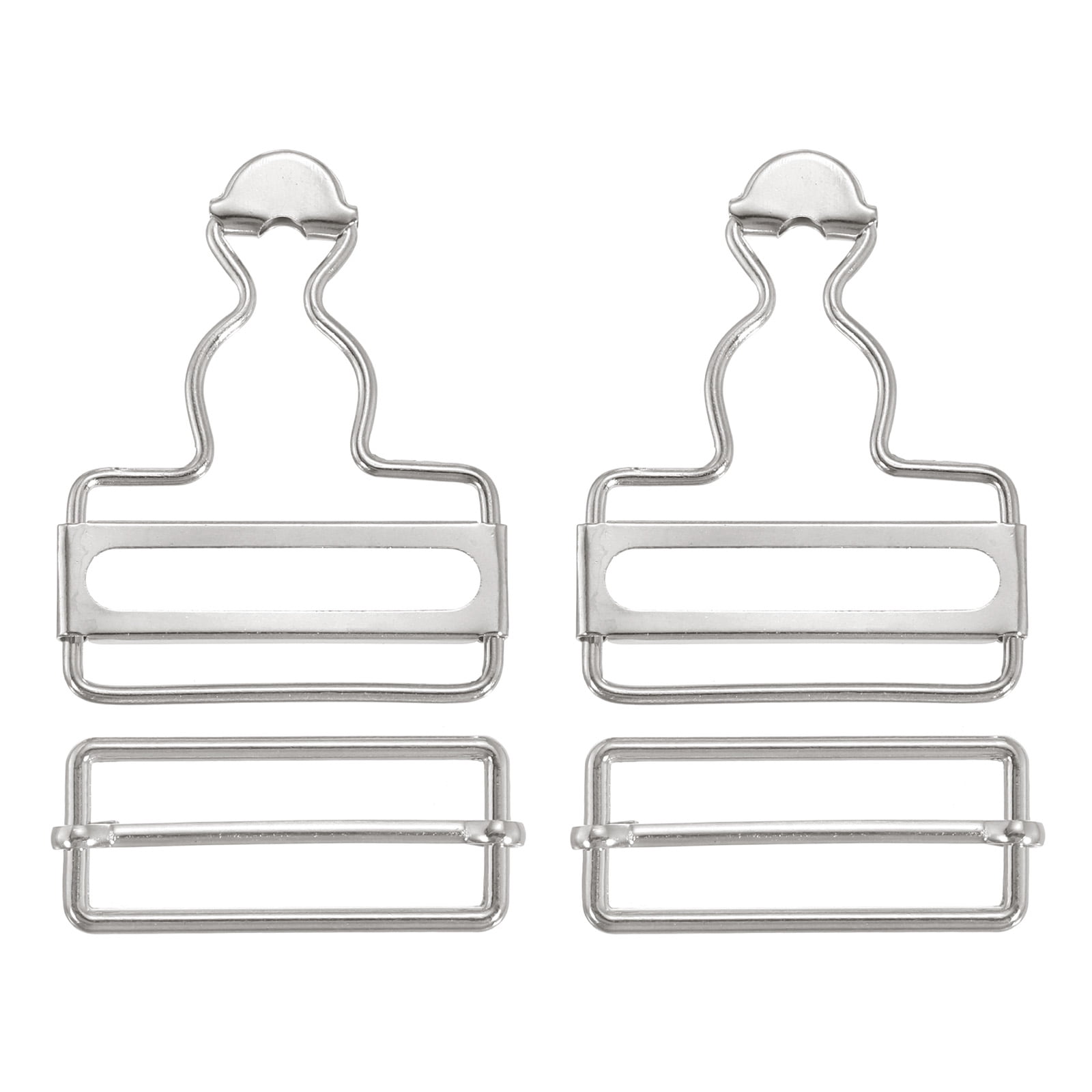 Overall Buckles 2 Sets Metal Suspender Replacement Buckles 38mm Silver ...