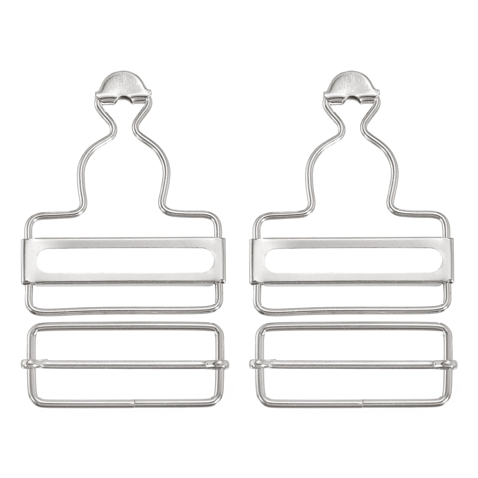 Overall Buckles 2 Sets Metal Suspender Replacement Buckles 45mm Silver ...