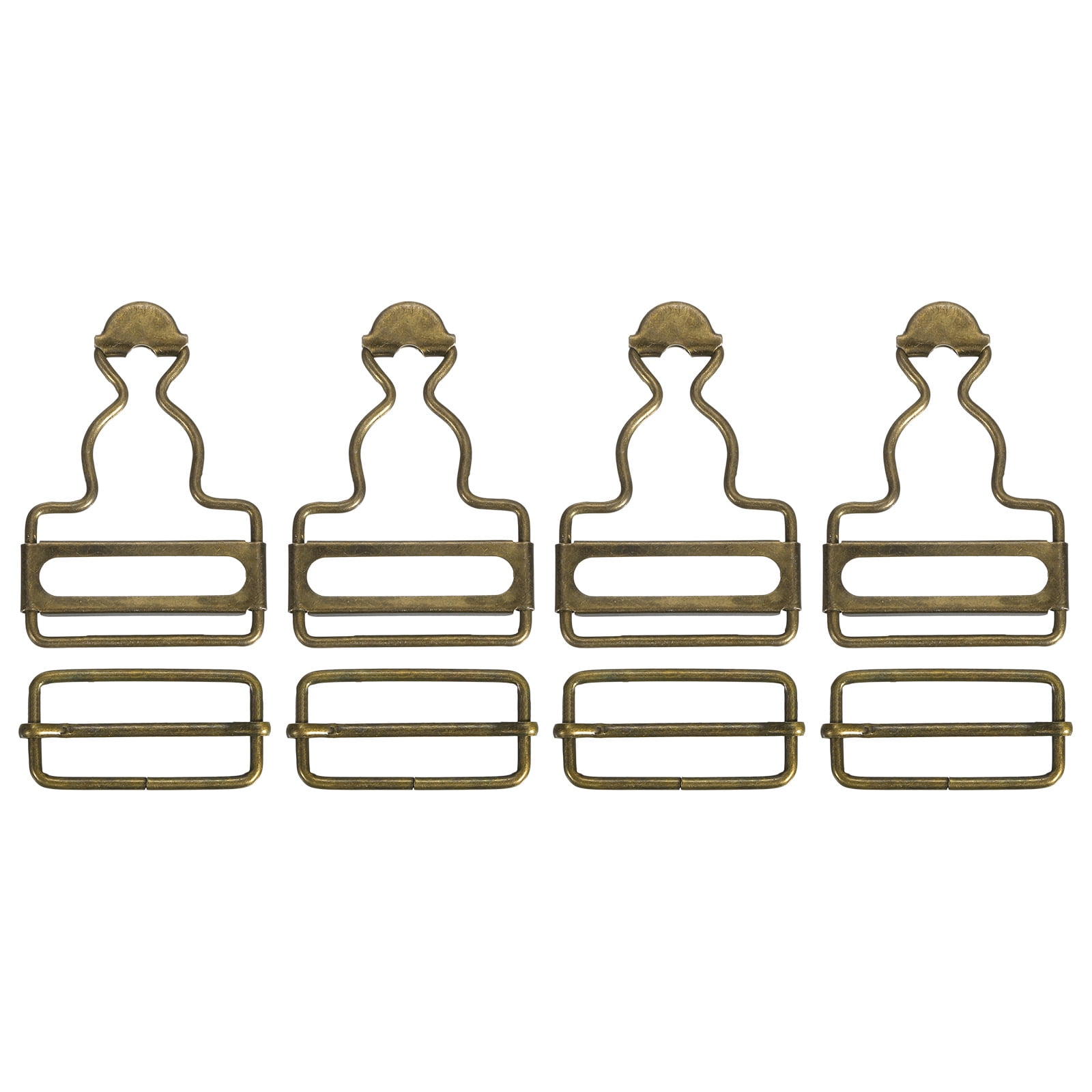 Overall Buckles 4 Sets Metal Suspender Replacement Buckles 32mm Bronze ...