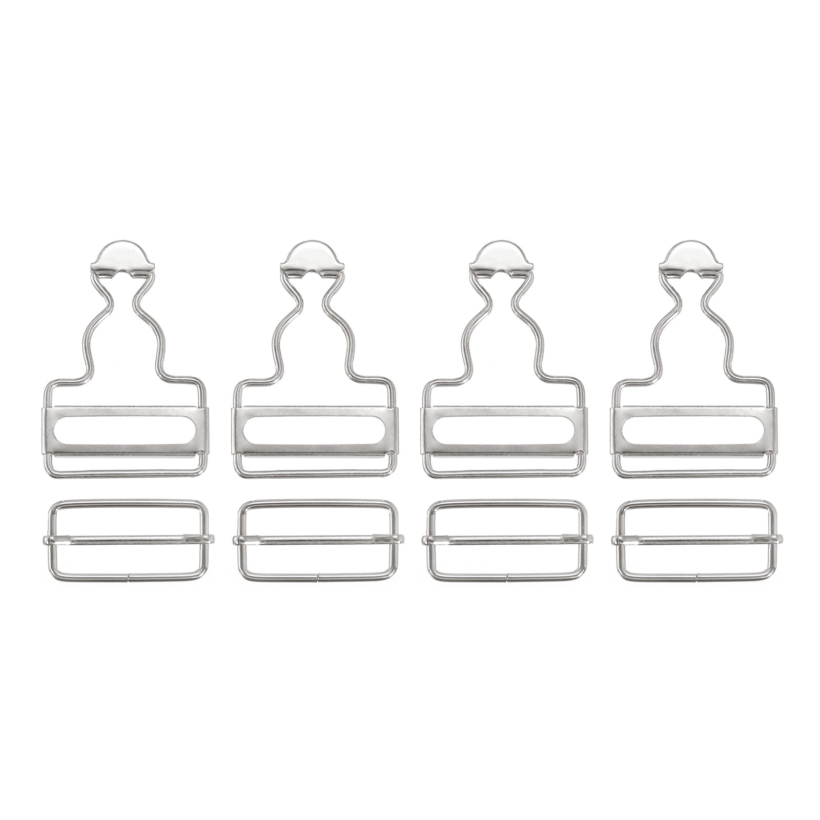 Overall Buckles 4 Sets Retro Suspender Replacement Buckles 32mm, Silver ...
