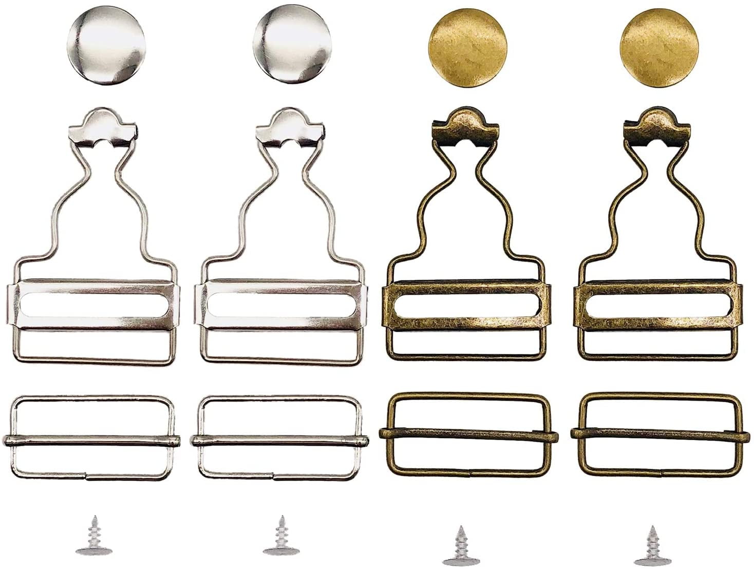 Overall Buckles Suspenders Replacement Buckle with No-Sew Buttons for 1 ...