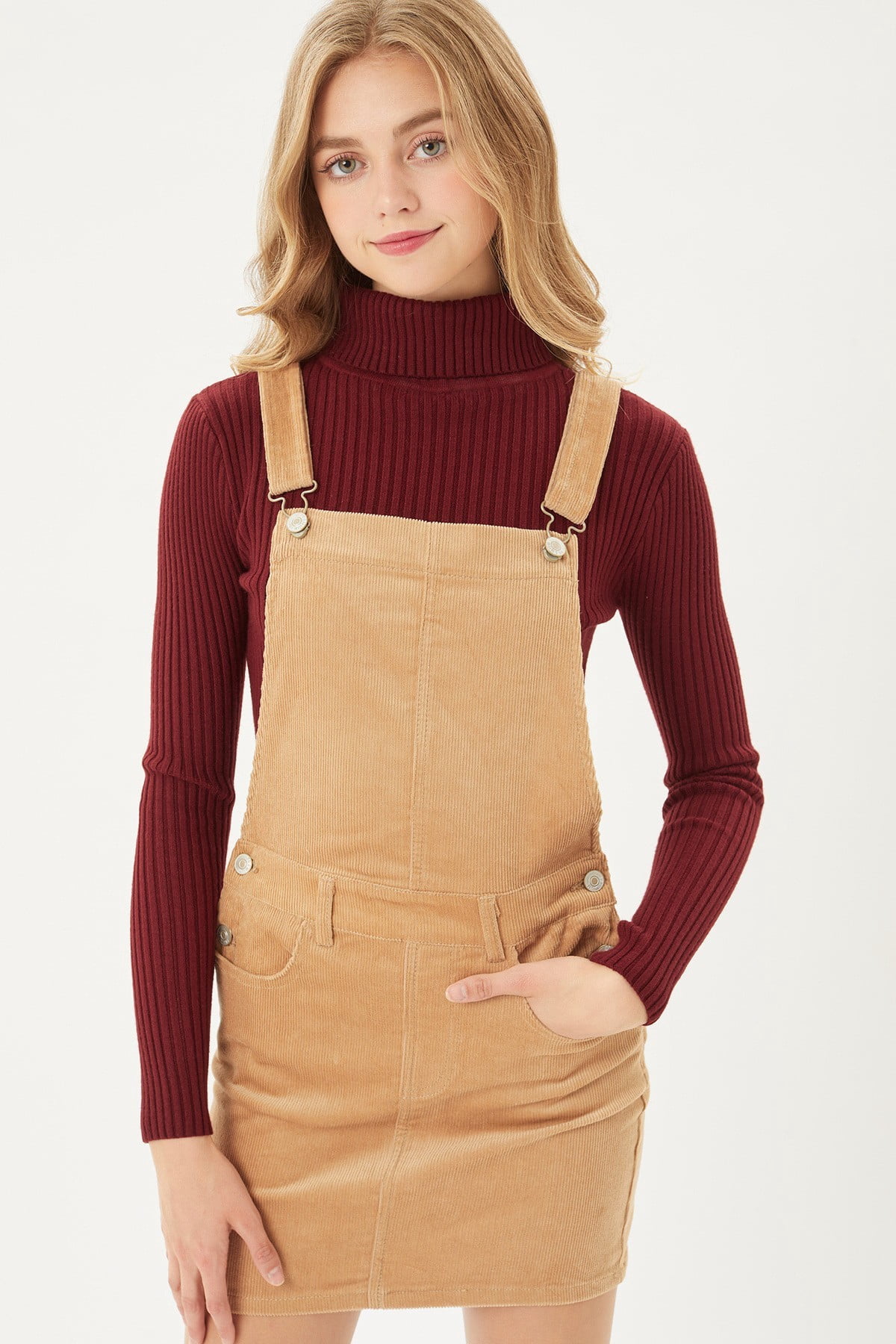 Overall Dress W/ Adjustable Straps, Belt Loops, And Two Front And Back ...