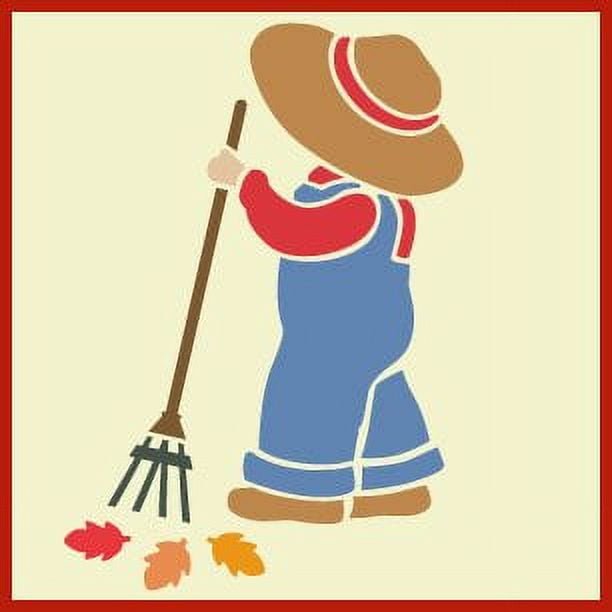 Overall Sam 3 Stencil - Children Kids Drawing Sidewalk Chalk Washable Plastic Fun Art DIY ...