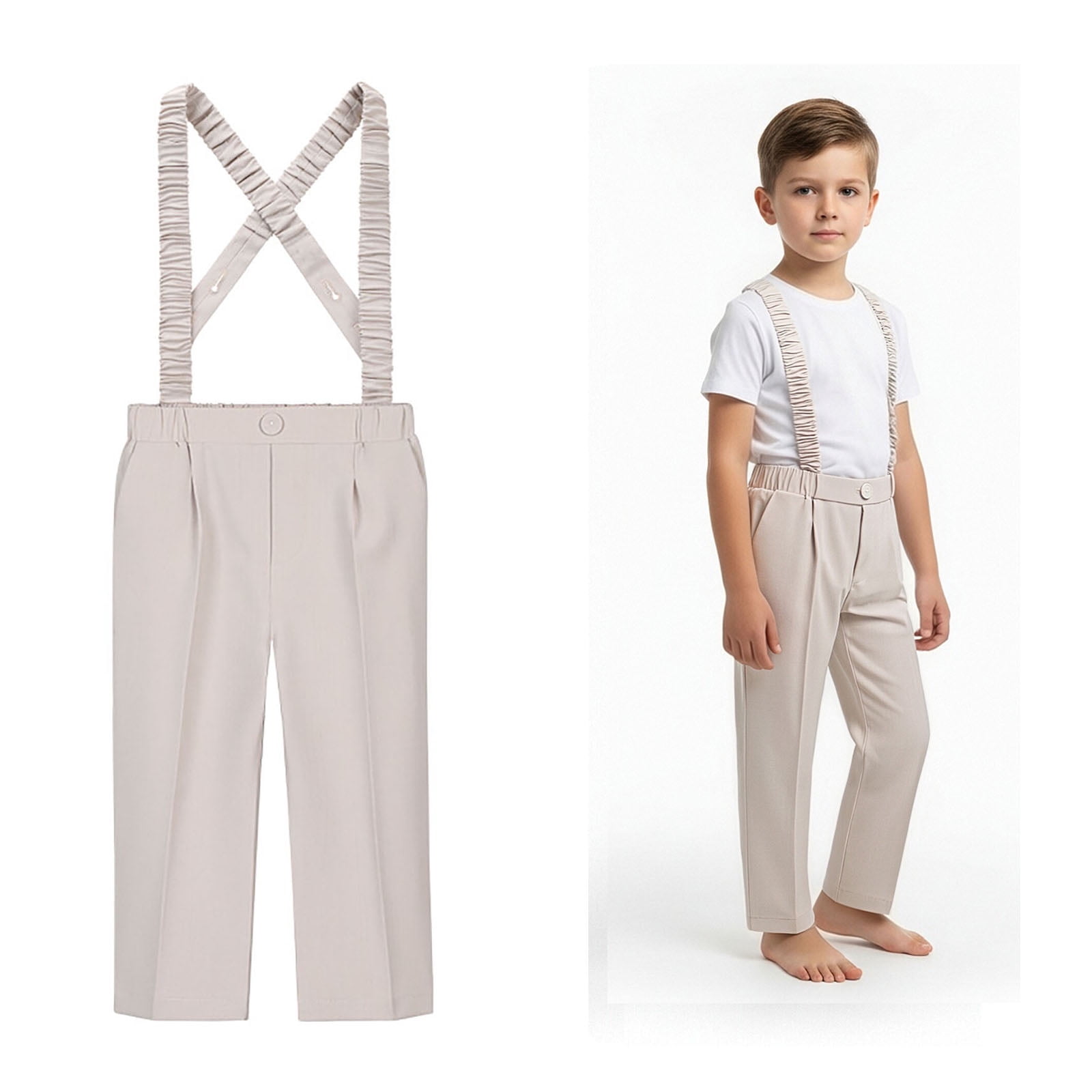 Overalls Suspender School Uniform Pants for Girls Dress Pants with ...