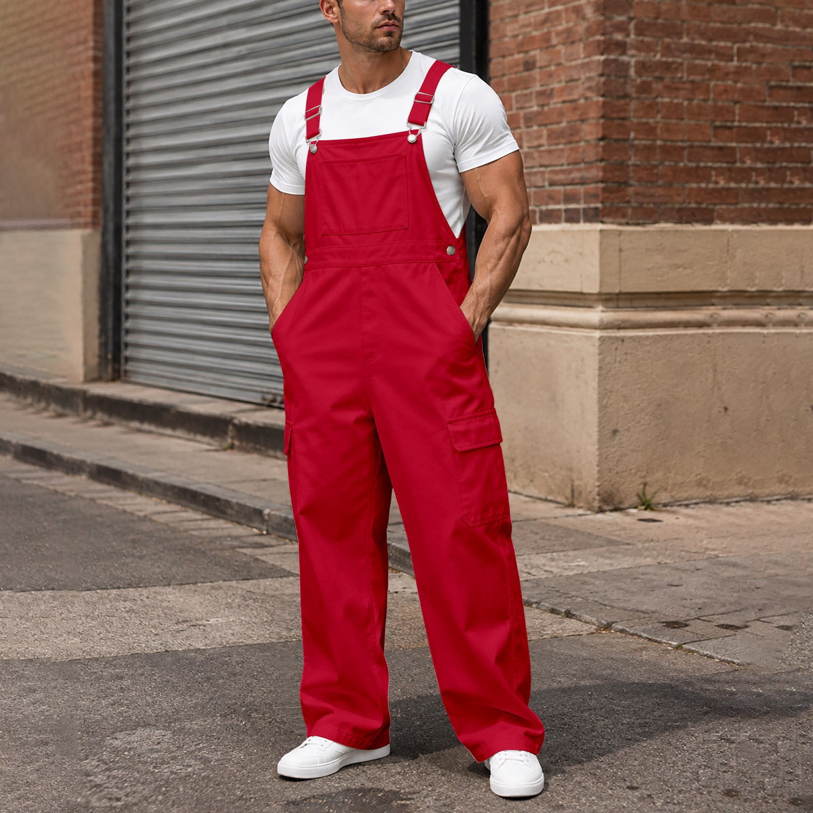 Overalls for Men Fashion Jumpsuits Work Bib Coveralls Painters Overalls ...