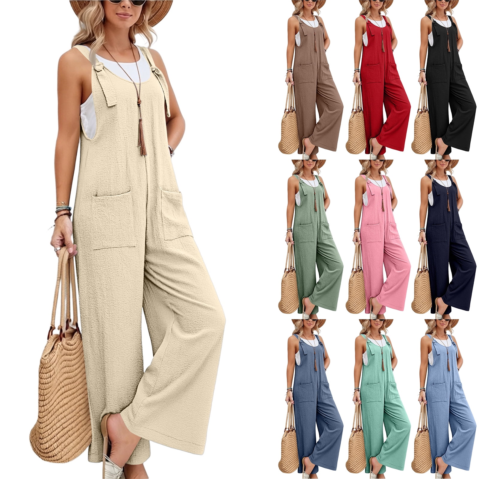 Overalls for Women 2026 Summer Casual Loose One Piece Outfits Baggy ...