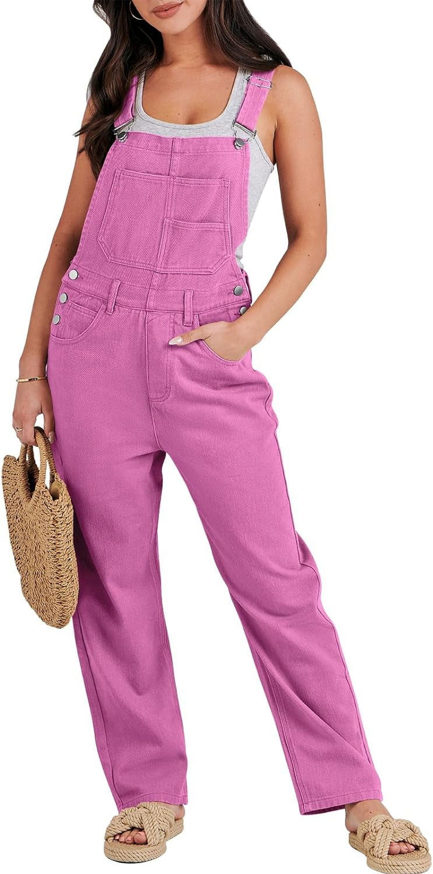 Overalls for Women Summer Casual Loose Fit Adjustable Strap Denim Bib ...