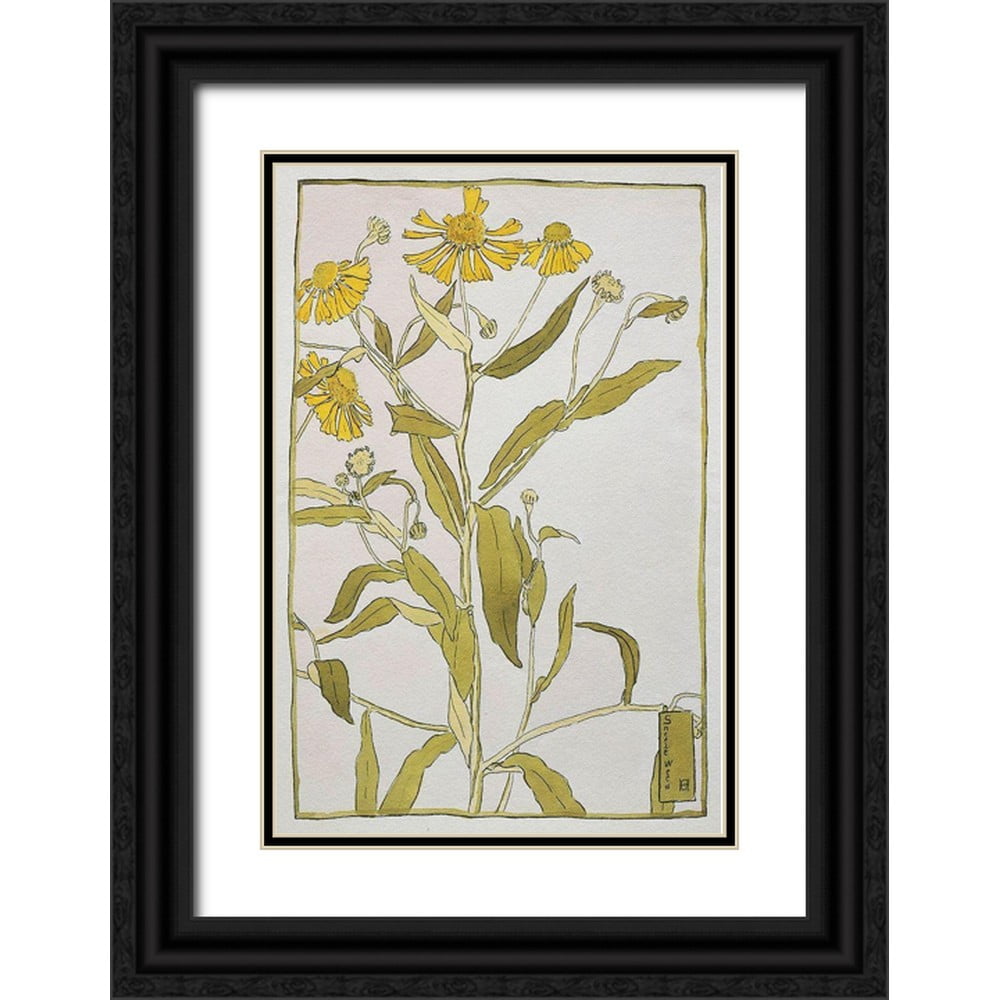 Overbeck, Hannah Borger 13x18 Black Ornate Wood Framed with Double ...