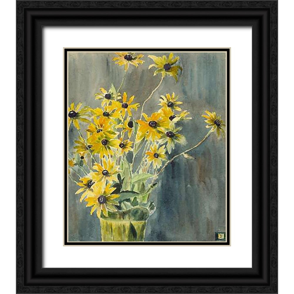 Overbeck, Hannah Borger 26x30 Black Ornate Wood Framed with Double ...