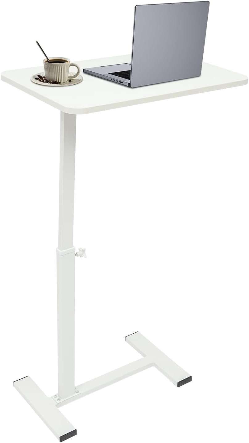 Overbed Bedside Table with Wheels, Adjustable Height Hospital & Home ...