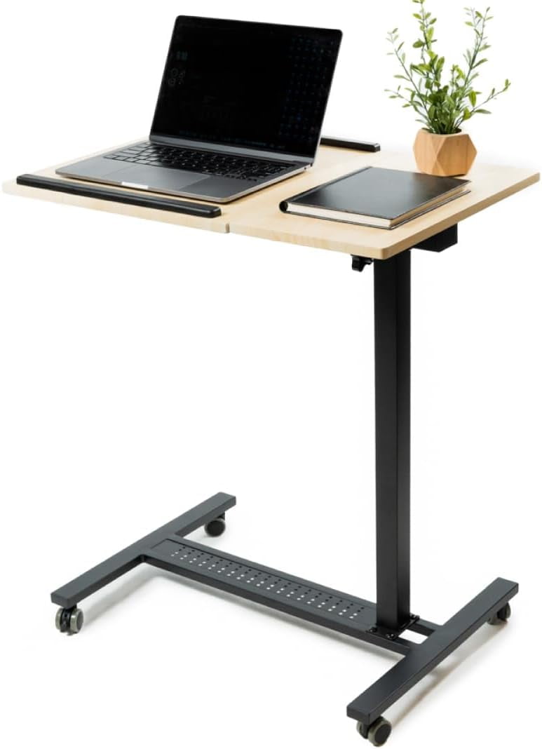 Overbed Bedside Table with Wheels Adjustable Height and Tilt - Ideal ...