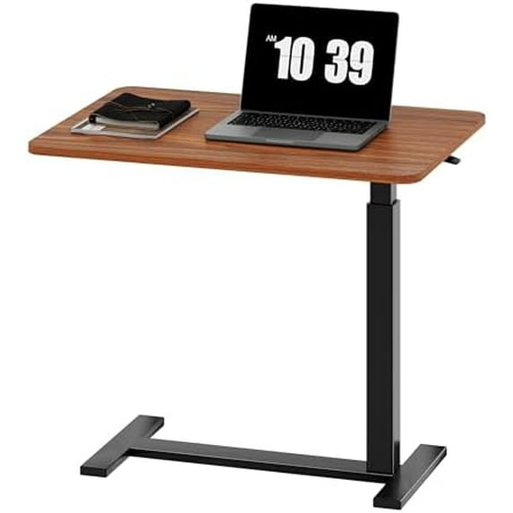 Overbed Bedside Table with Wheels, Adjustable Hospital & Home Use Bed ...