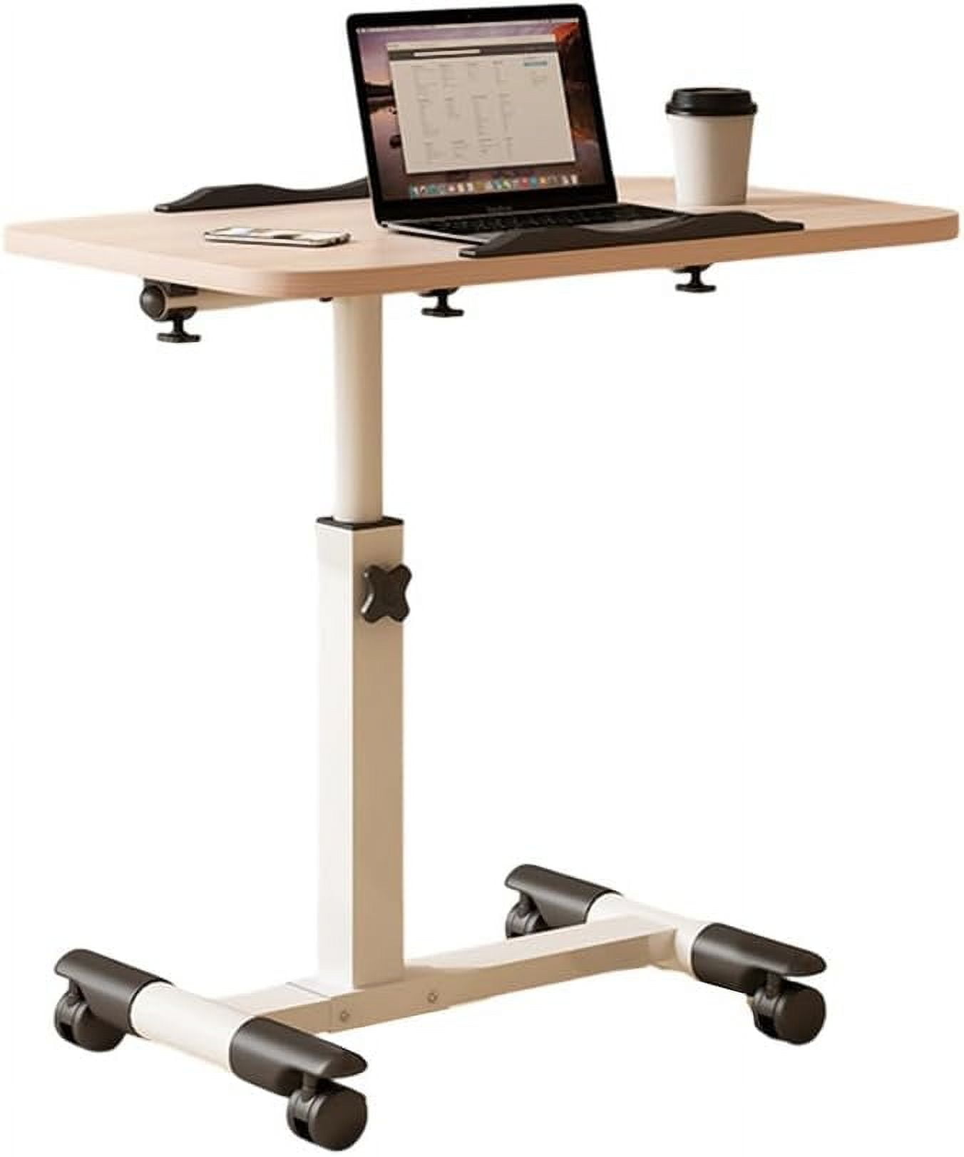 Overbed Bedside Table with Wheels, Mobile Hospital Bedside Table with ...