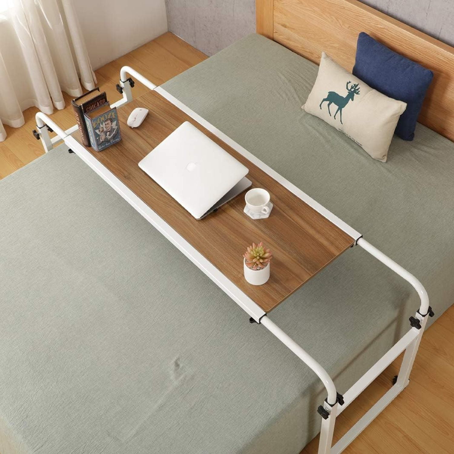 Overbed Desk Laptop Desk Laptop Cart with Wheels Over Bed Desk ...
