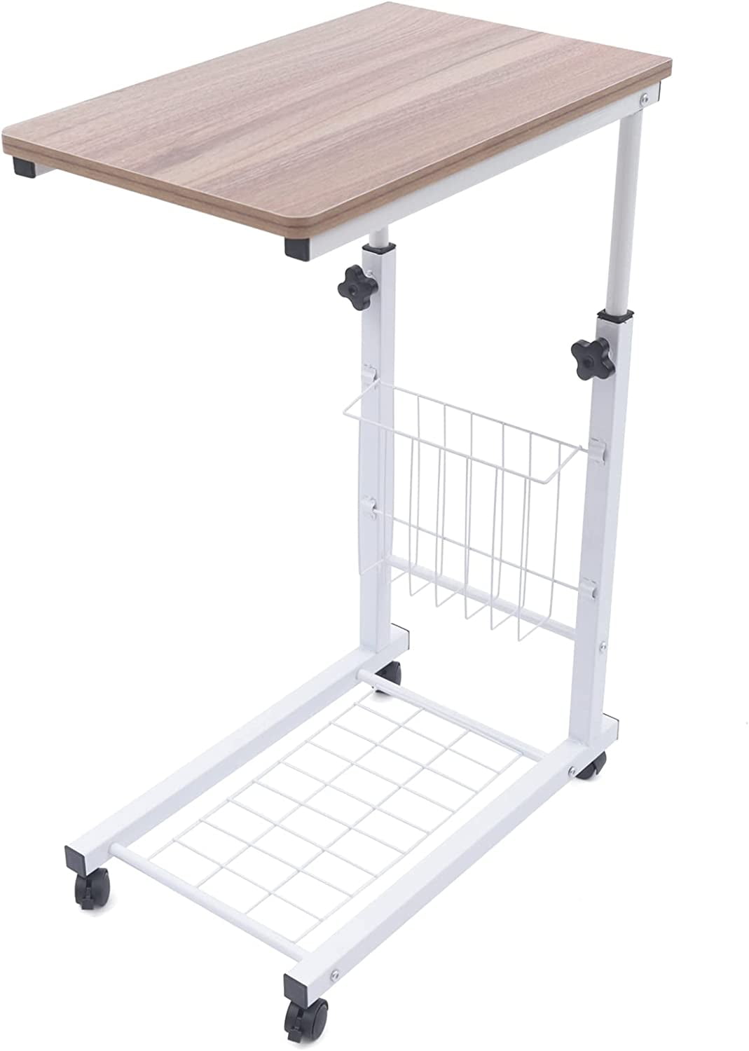 Overbed Table Adjustable Height C Table Sofa Side Bedside Table with ...